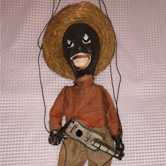 Other | Vintage Marionette String Puppet Black Americana African ...